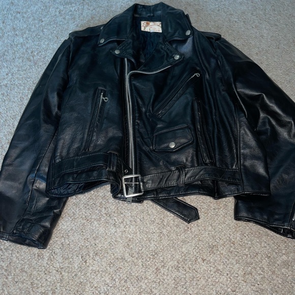 Excelled | Jackets & Coats | Excelled Vintage 98s Genuine Black Leather ...